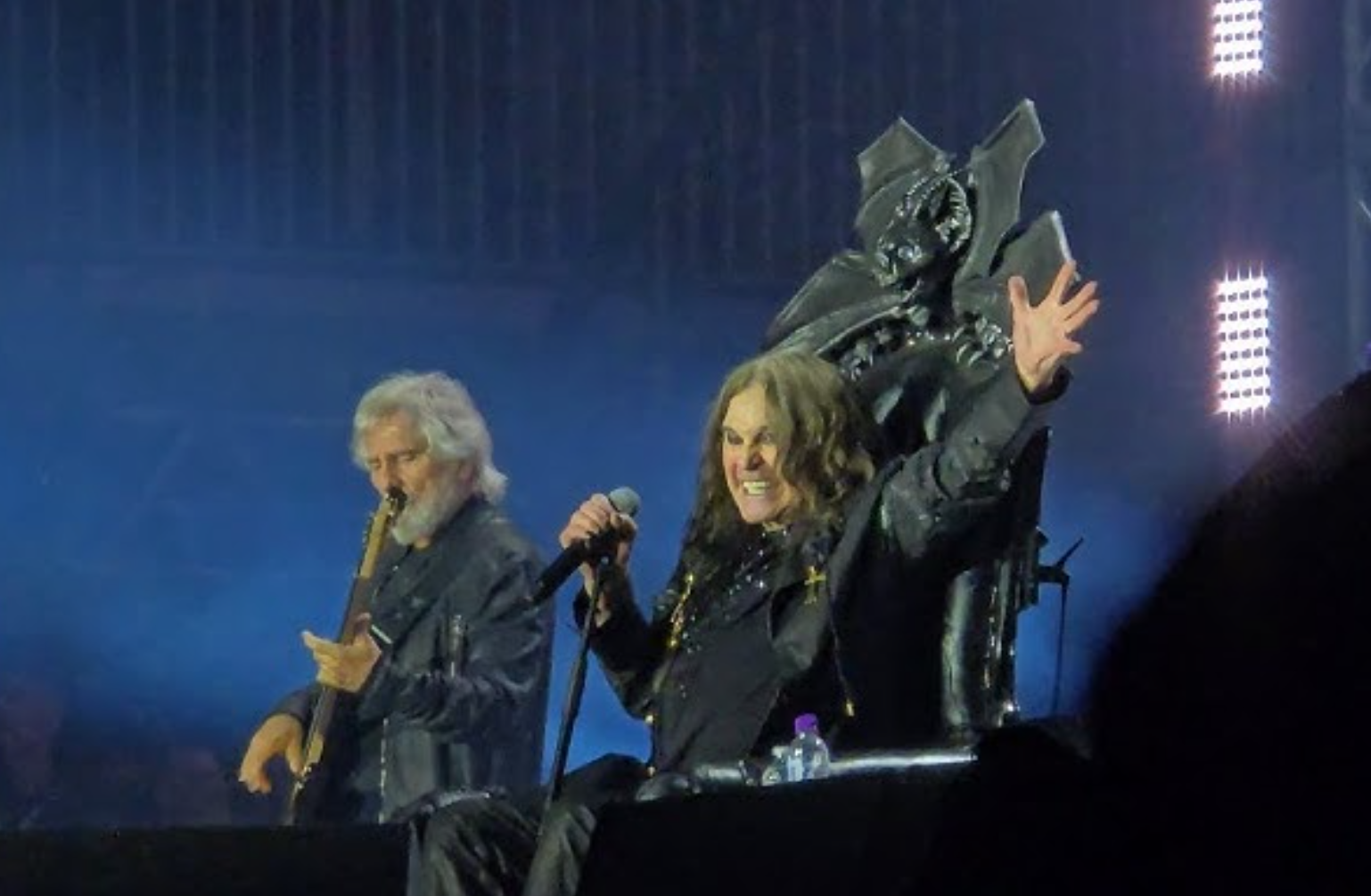 Watch Ozzy Osbourne Make a Triumphant Entrance on a Bat Throne for His Final Performance